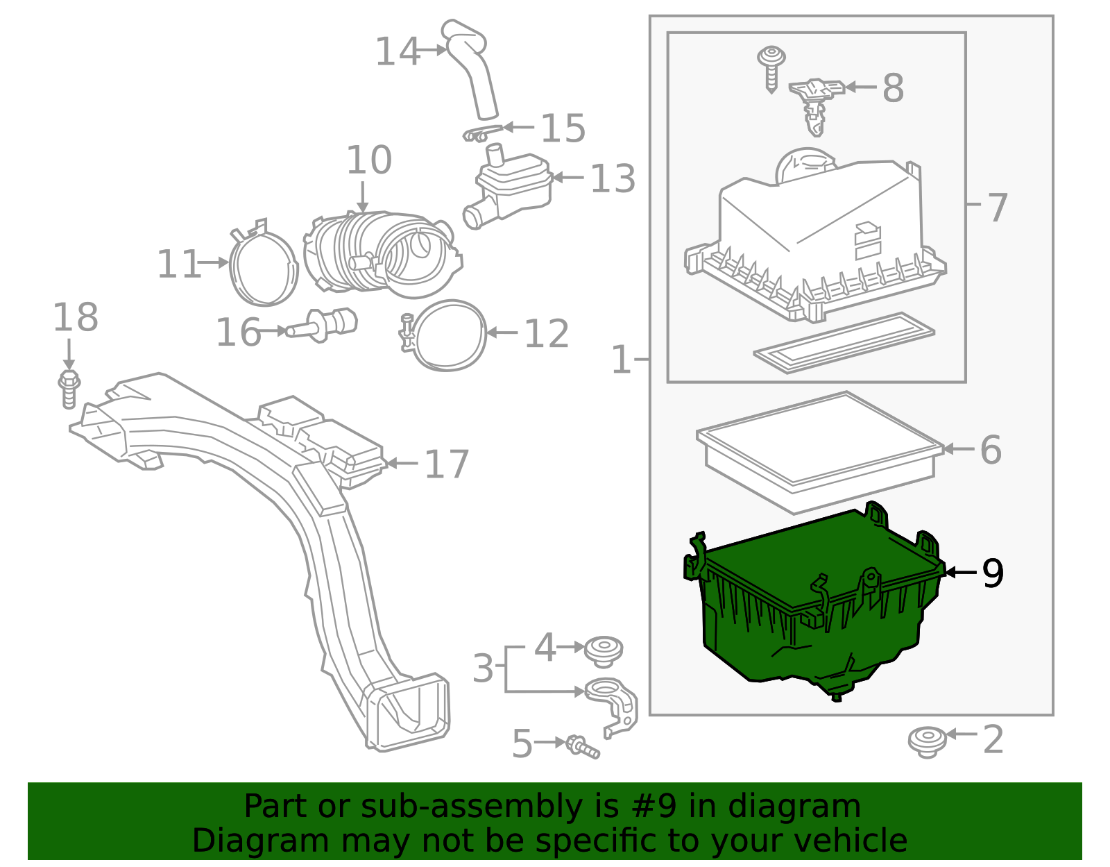 2018-2025 Toyota Filter Case 17701-F0160 | OEM Parts Online