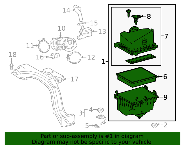 17700-F0011 - Air Cleaner Assembly - 2018-2023 Toyota | OEM Genuine ...
