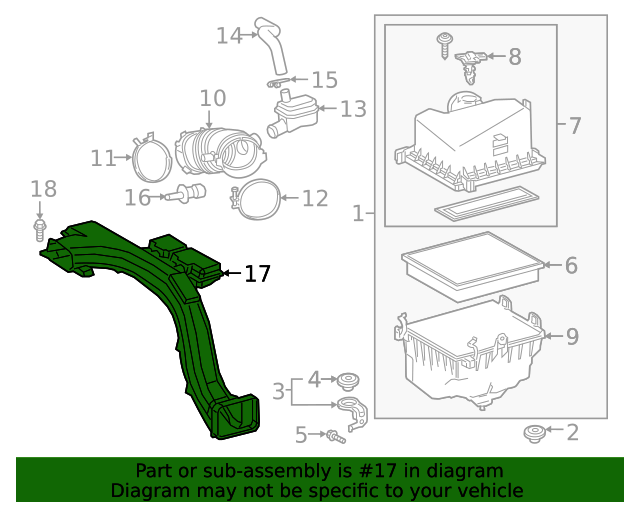 2019-2023 Toyota RAV4 Engine Air Intake Hose 17750-F0070 | Toyota Parts ...