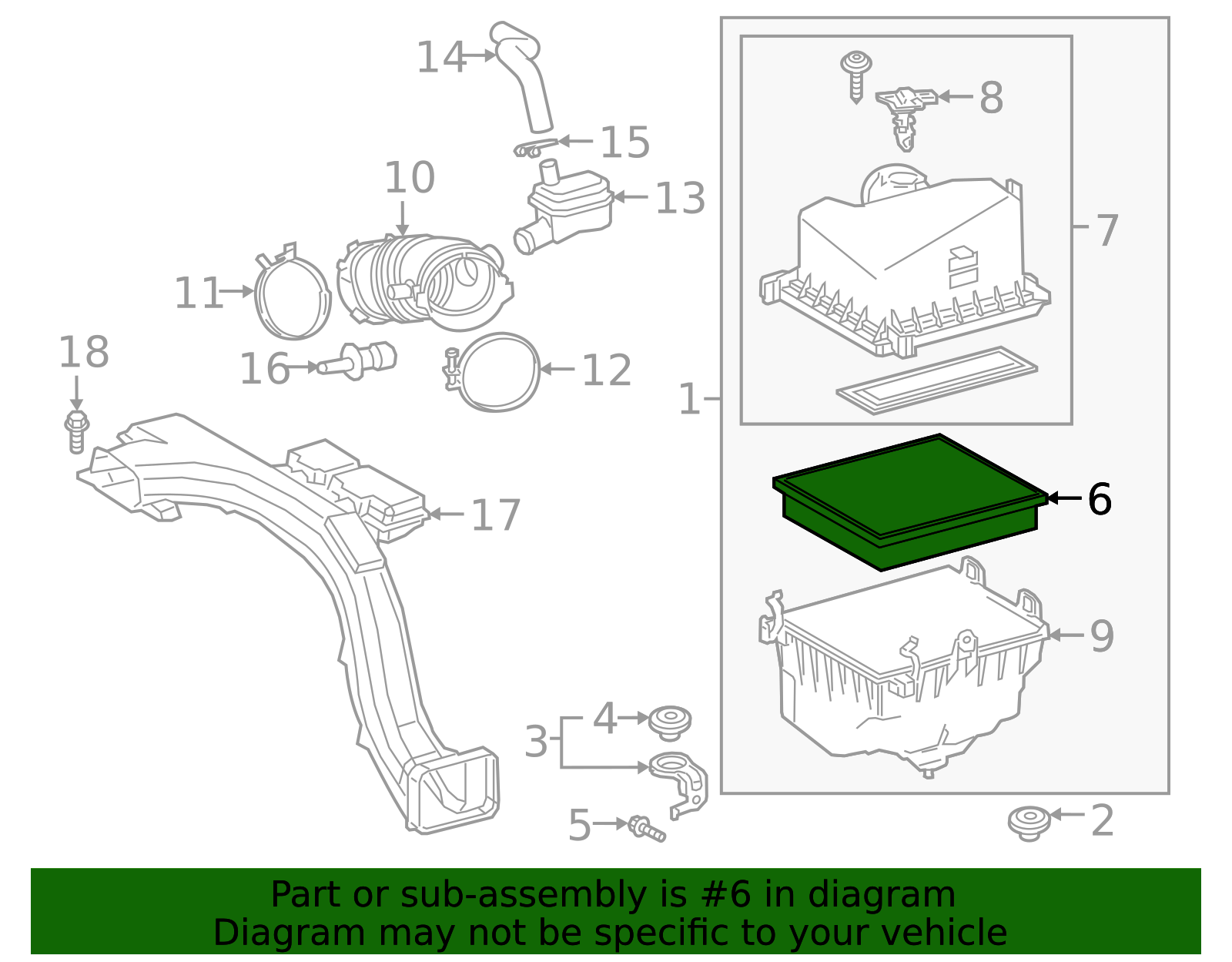 17801-F0050 - Air Filter 2018-2025 Toyota | Longo Toyota Parts