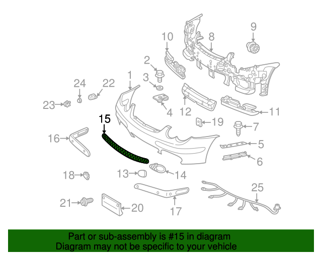 2005 Mercedes-Benz Grille Cover 203-885-30-23 | MB OEM Parts