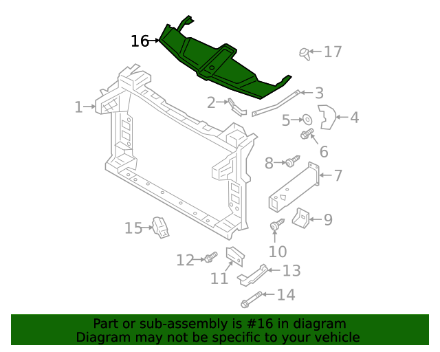 2019-2023 Porsche Cayenne Radiator Support Access Cover 9Y0-805-504-F ...