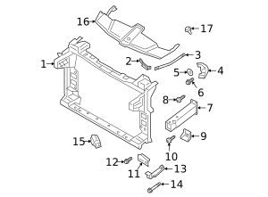 2019-2024 Porsche Cayenne Radiator Support 9Y0-805-594-M | Sunset Porsche Parts
