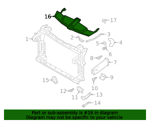2019-2023 Porsche Cayenne Radiator Support Access Cover 9Y0-805-504-F ...