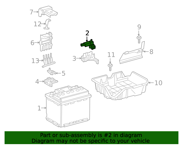 28850-25010 - Battery Cable Terminal End - 2019-2023 Toyota | OEM ...