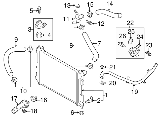 2013-2014 Hyundai Veloster Engine Coolant Inlet Flange 25600-2B700 ...