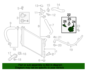 2013-2014 Hyundai Veloster Engine Coolant Inlet Flange 25600-2B700 ...