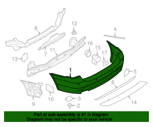 51127384597 - 2016-2018 BMW Bumper Cover (51-12-7-384-597) | BMW of ...