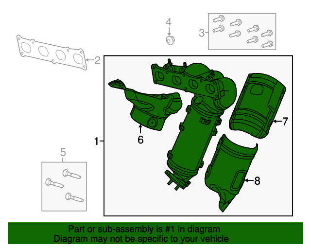 2015-2019 Mopar Exhaust Manifold 68432342AA | TascaParts.com