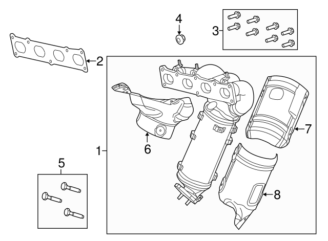 2015-2019 Mopar Exhaust Manifold 68432342AA | TascaParts.com