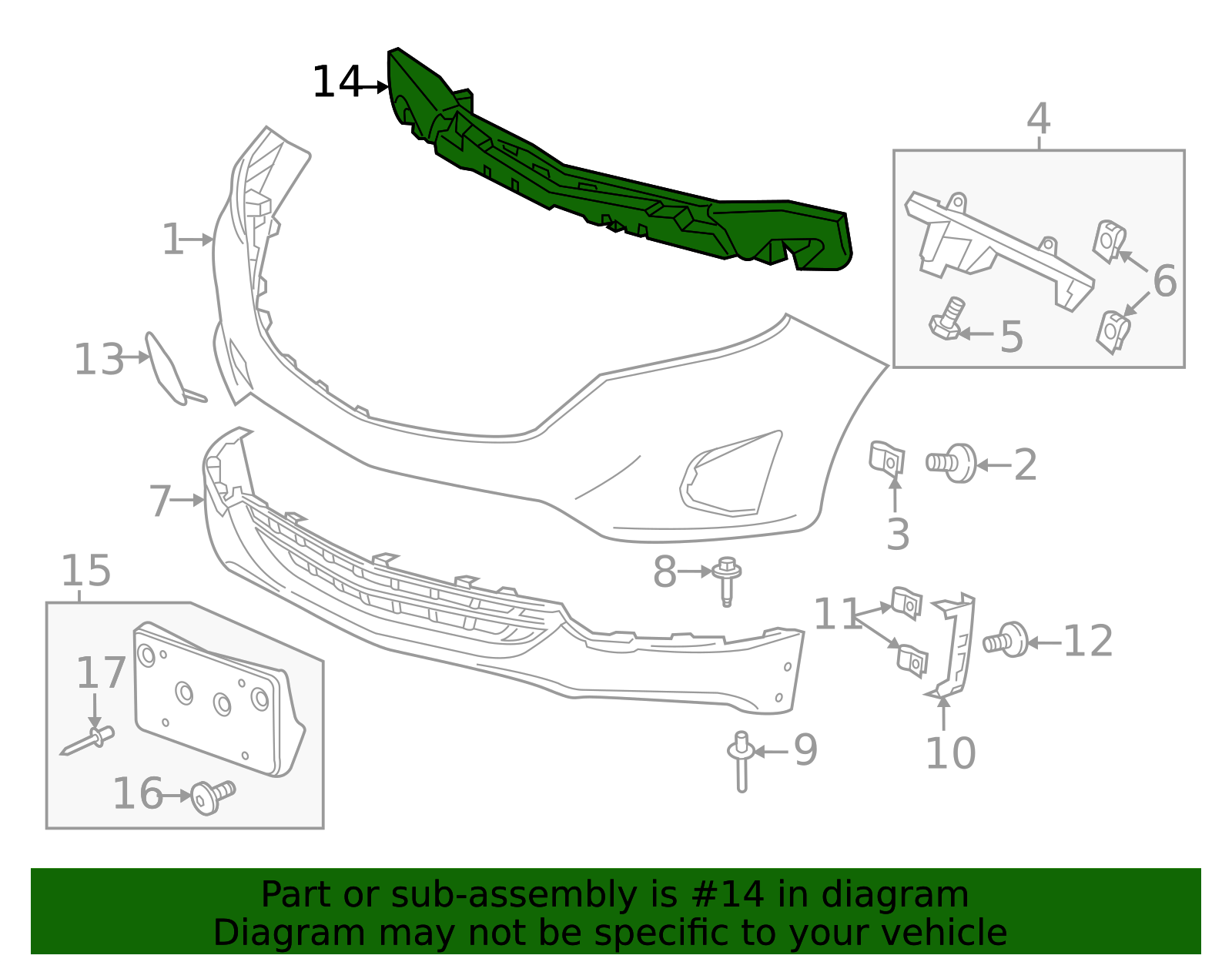 84150757 - Front Bumper Fascia Energy Absorber 2018-2021 Chevrolet ...