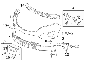 84150754 - Front Bumper Lower Fascia 2018-2021 Chevrolet Equinox ...