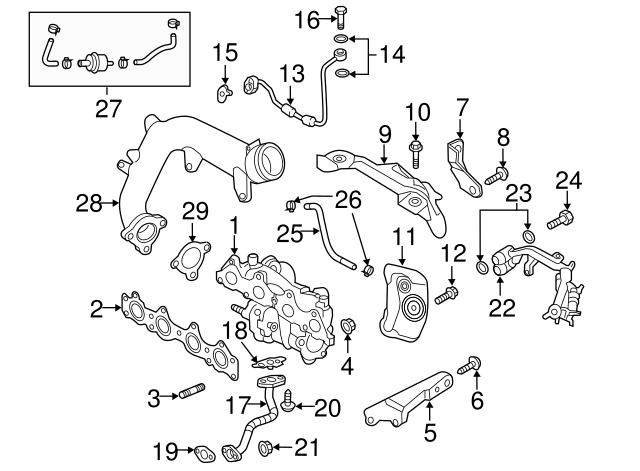2017-2020 Hyundai Turbocharger 28231-2B800 | OEM Parts Online