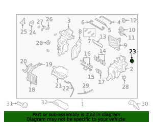 Genuine HVAC Floor Mode Door Actuator for 2021-2023 Hyundai Santa Fe ...