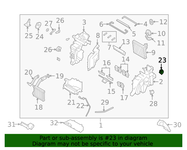 97154-P2000 - HVAC Floor Mode Door Actuator 2021-2023 Hyundai Santa Fe ...