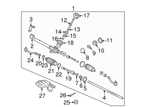 2012-2017 Kia Rio Steering Gear 56500-1W100 | TascaParts.com
