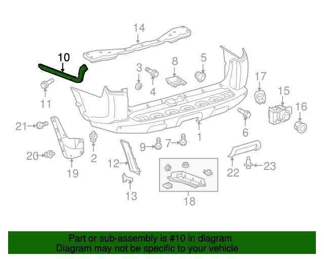 2010-2013 Toyota 4Runner Side Retainer 52156-35040 | Toyota Parts Center