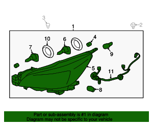 2015-2017 Subaru OEM NEW 15-17 Subaru Legacy Outback Left Headlamp ...
