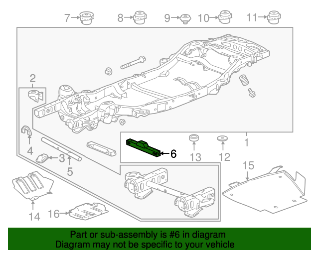 2015 GM Trans Cross-Member 23101023 | GMPartsDirect.com