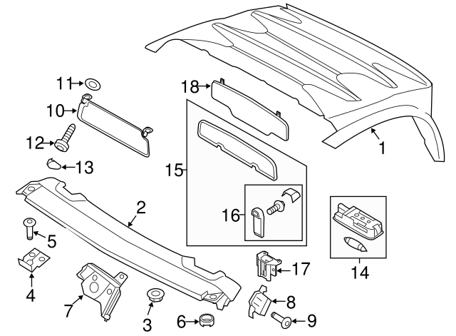 427-871-375 - Frame Molding 2011-2015 Audi R8 | Audi OEM Parts