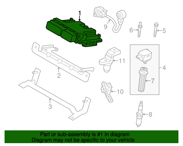 Genuine OEM Ford Part - Engine Control Module (ECM) BB5Z-12A650-AANP ...