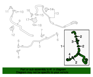 4G0-122-109-AN - Engine Coolant Hose 2016-2018 Audi | AutoNation Parts
