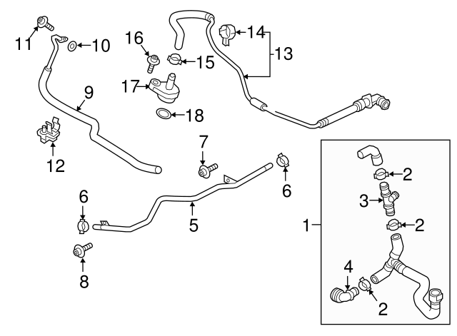 4G0-122-109-AN - Engine Coolant Hose 2016-2018 Audi | AutoNation Parts