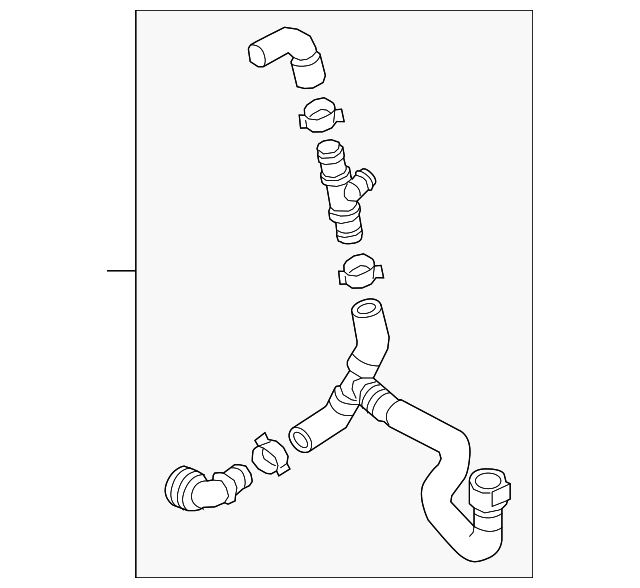 2016-2018 Audi Water Hose Assembly 4G0-122-109-AN | OEM Parts Online