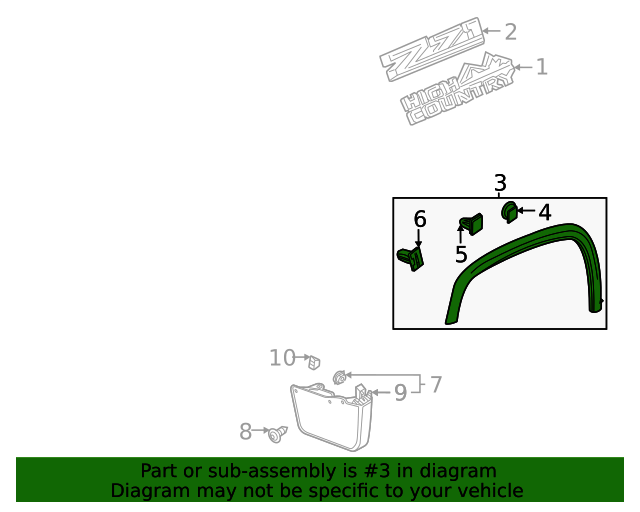 2020-2023 Chevrolet Molding (Replaces Part Number 84714203) 84899337 GM ...