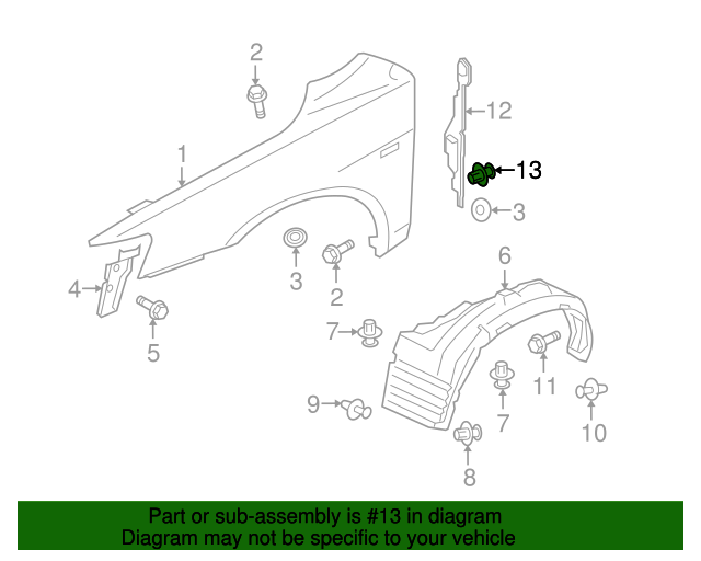 Bumper Cover Retainer Clip - Mitsubishi (MU488006) | Auto Parts