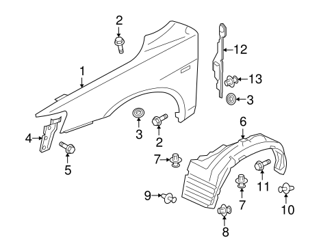 Fender & Components for 2010 Mitsubishi Lancer | Mitsubishi Parts Warehouse