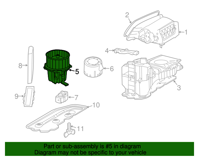 2012-2017 Audi HVAC Blower Motor 8T1-820-021 | OEM Parts Online