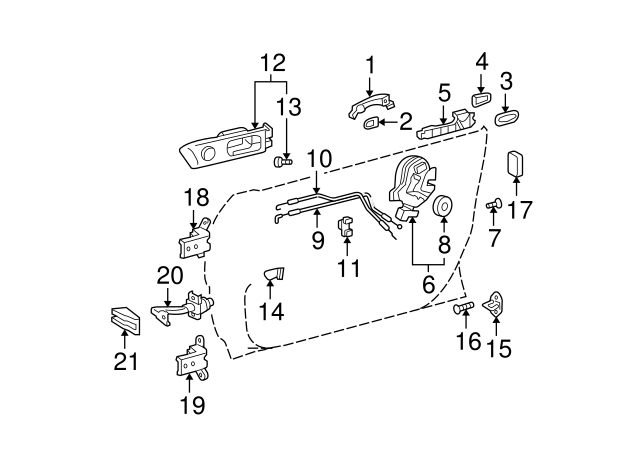 69210-33070 - Handle, Outside For 2002-2006 Lexus | Lexus OE Parts
