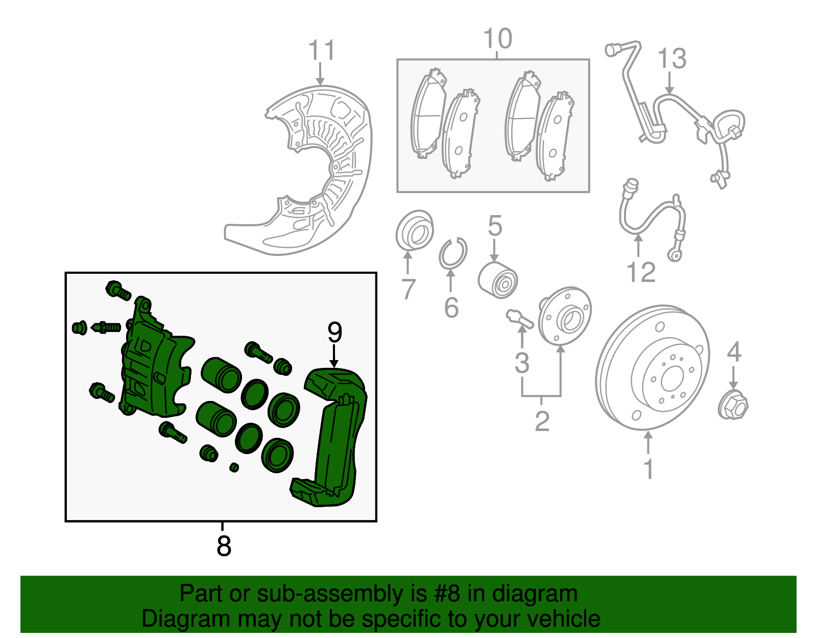 2010-2020 Toyota Caliper Assembly 47730-0E031 | Toyota Parts Center