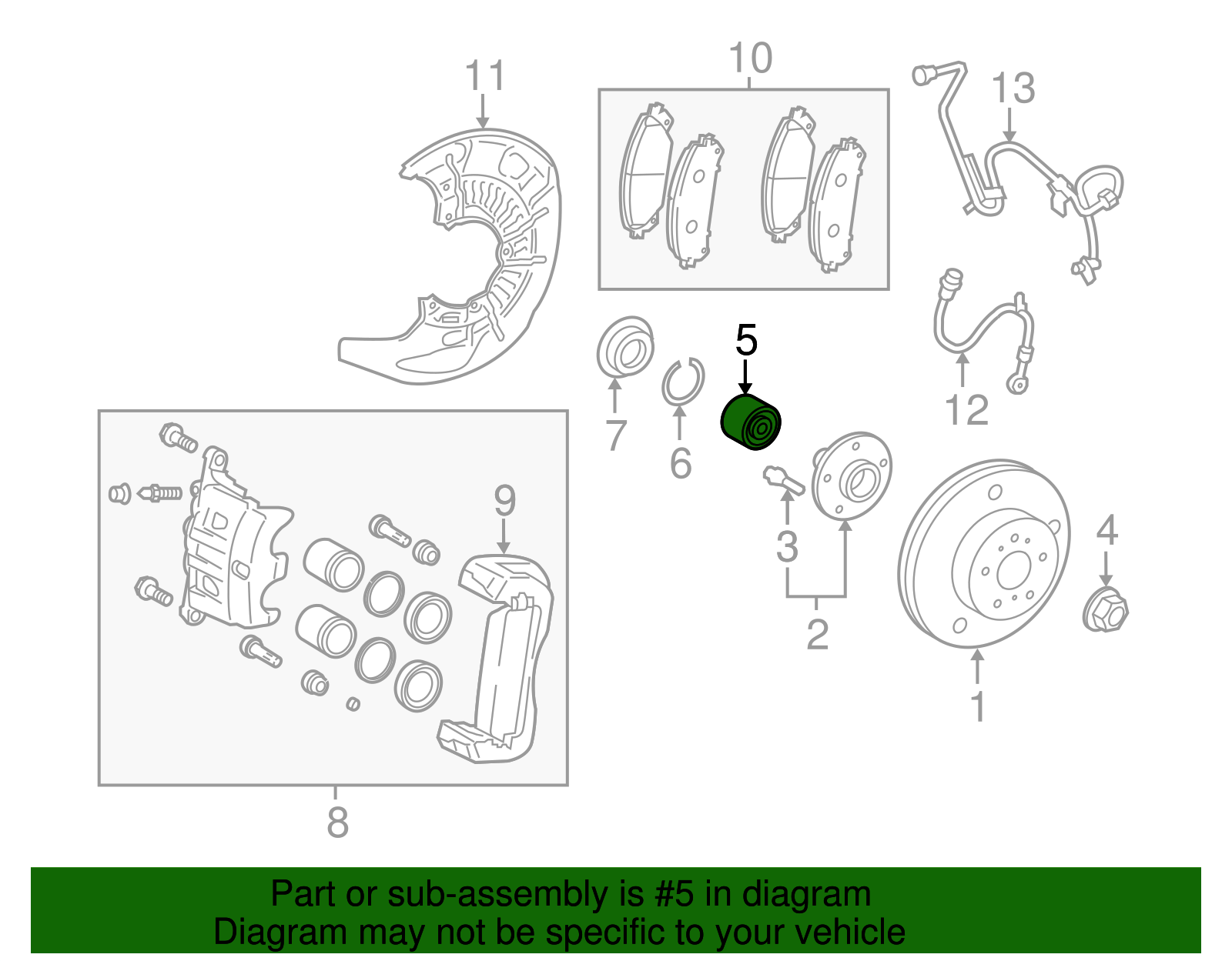 2008-2020 Toyota Wheel Bearing (Left, Right, Front) 90369-A0002 ...