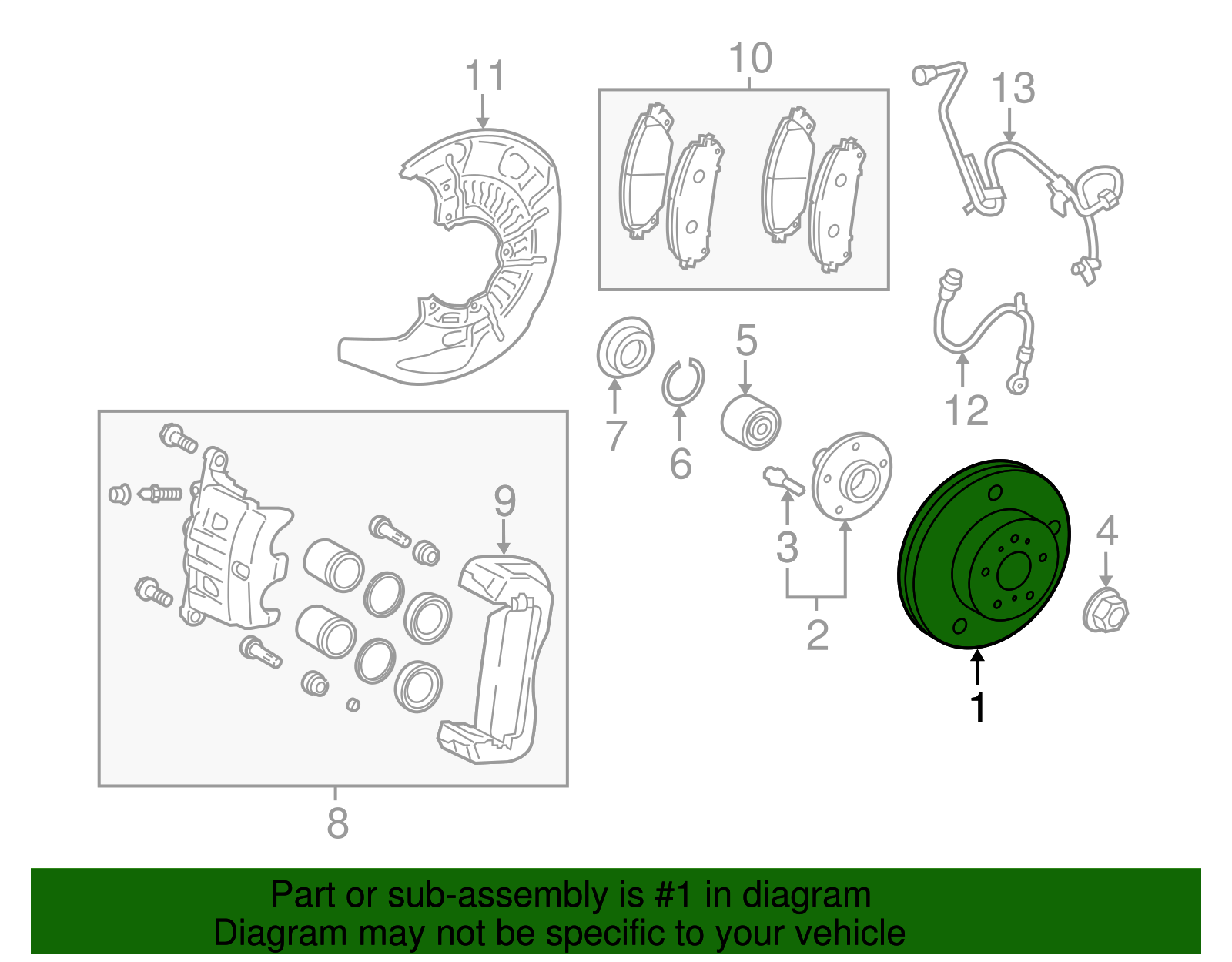 OEM 2010-2020 Toyota Rotor Part # 43512-0E030 | Modern Toyota Parts