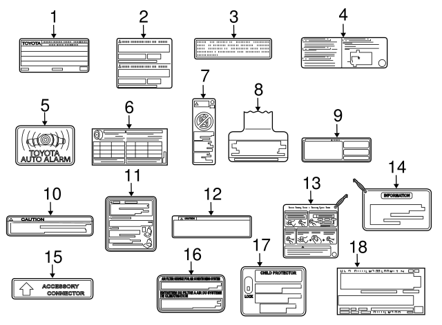 2006-2024 Toyota Certif Label 74514-48020 | Toyota Parts Center