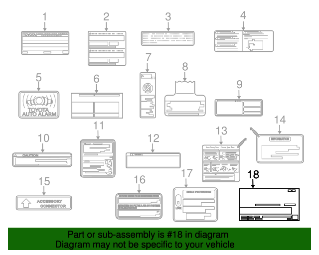 Toyota 2006-2023 Toyota Certif Label 74514-48020 | Toyota Parts