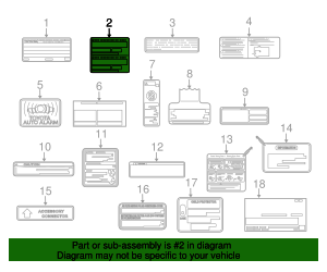 2021-2023 Toyota 4Runner Caution Label 88723-60650 | Toyota Parts Center
