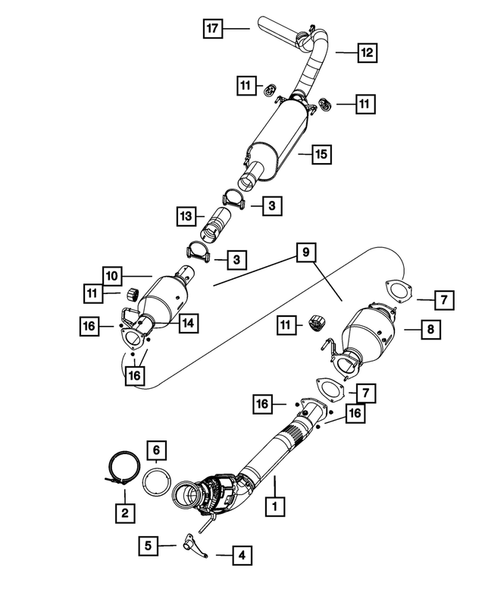 Exhaust System for 2010 Dodge Ram 3500 | DodgeParts.com