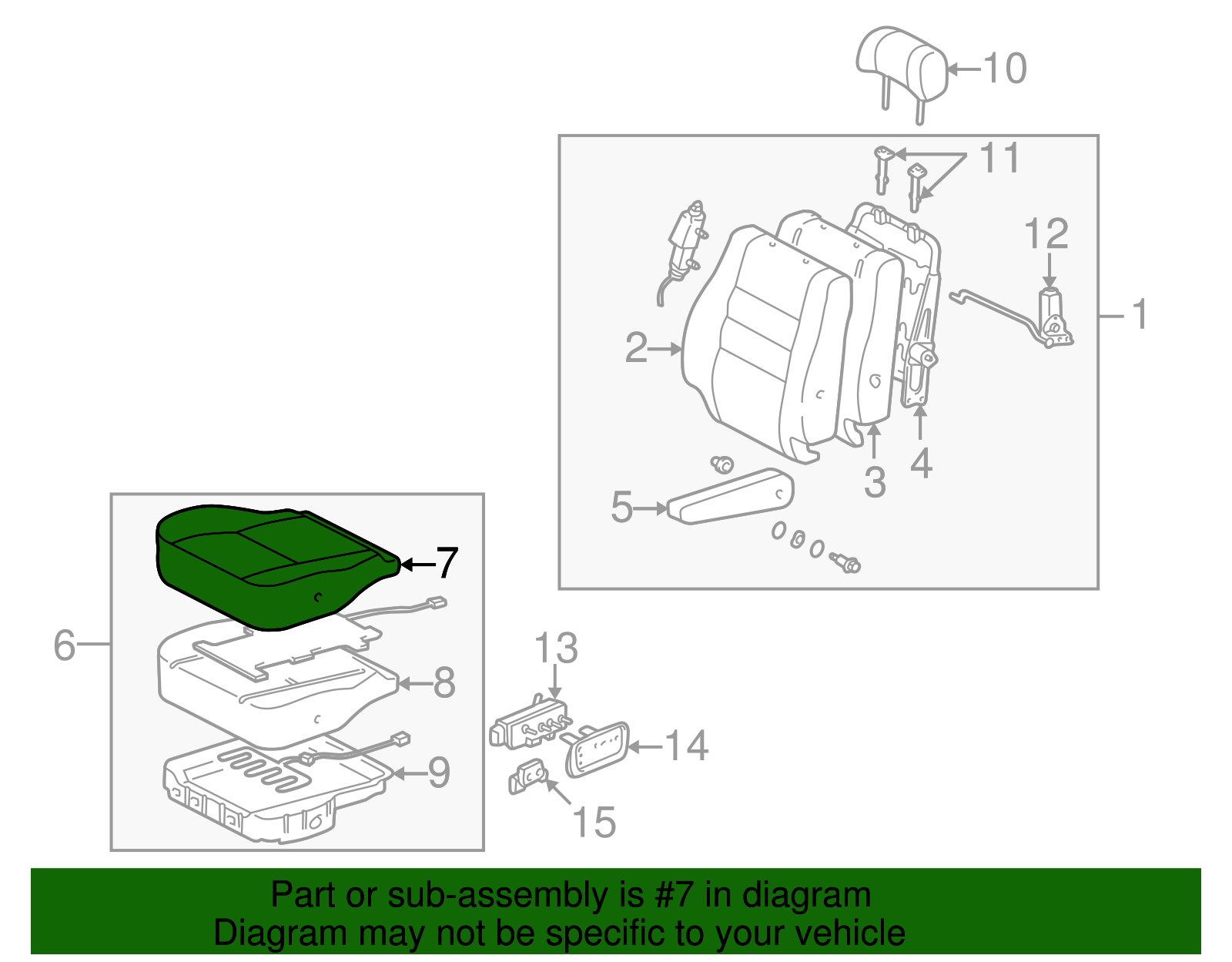Genuine Toyota Seat Cover part# 71071-0C100-B0 for 2001-2004 Toyota ...