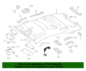 166-810-00-54-9051 - Interior Grab Bar 2012-2023 Mercedes-Benz ...