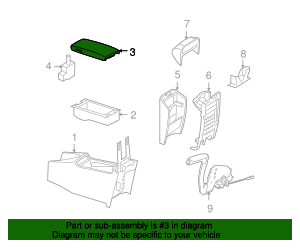 171-680-00-19-9E38 - Armrest Cover 2009-2011 Mercedes-Benz | Mercedes-Benz USA Parts