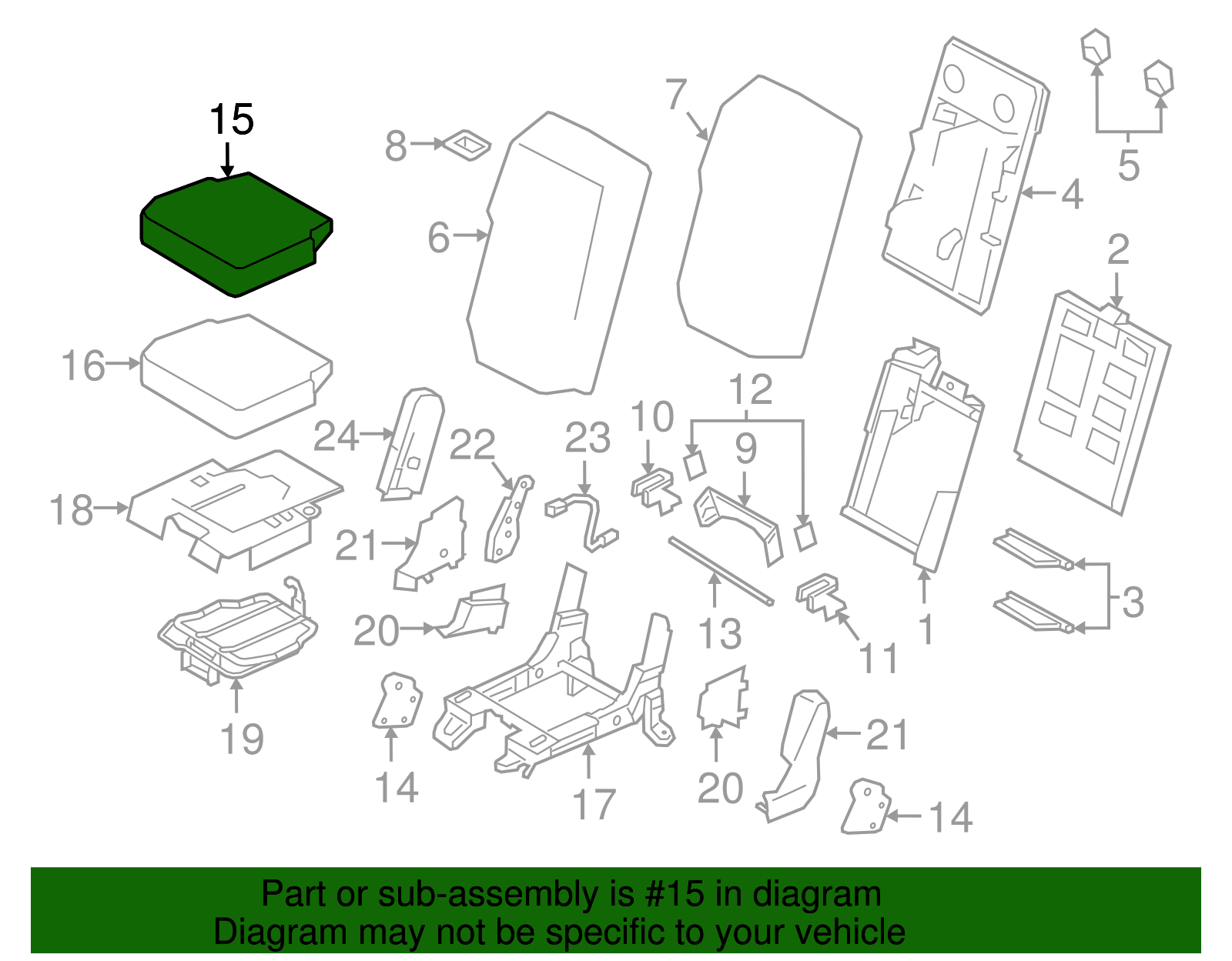 2022-2024 Nissan Cushion Cover 87770-9FV7A | Ziegler Nissan of Orland Park