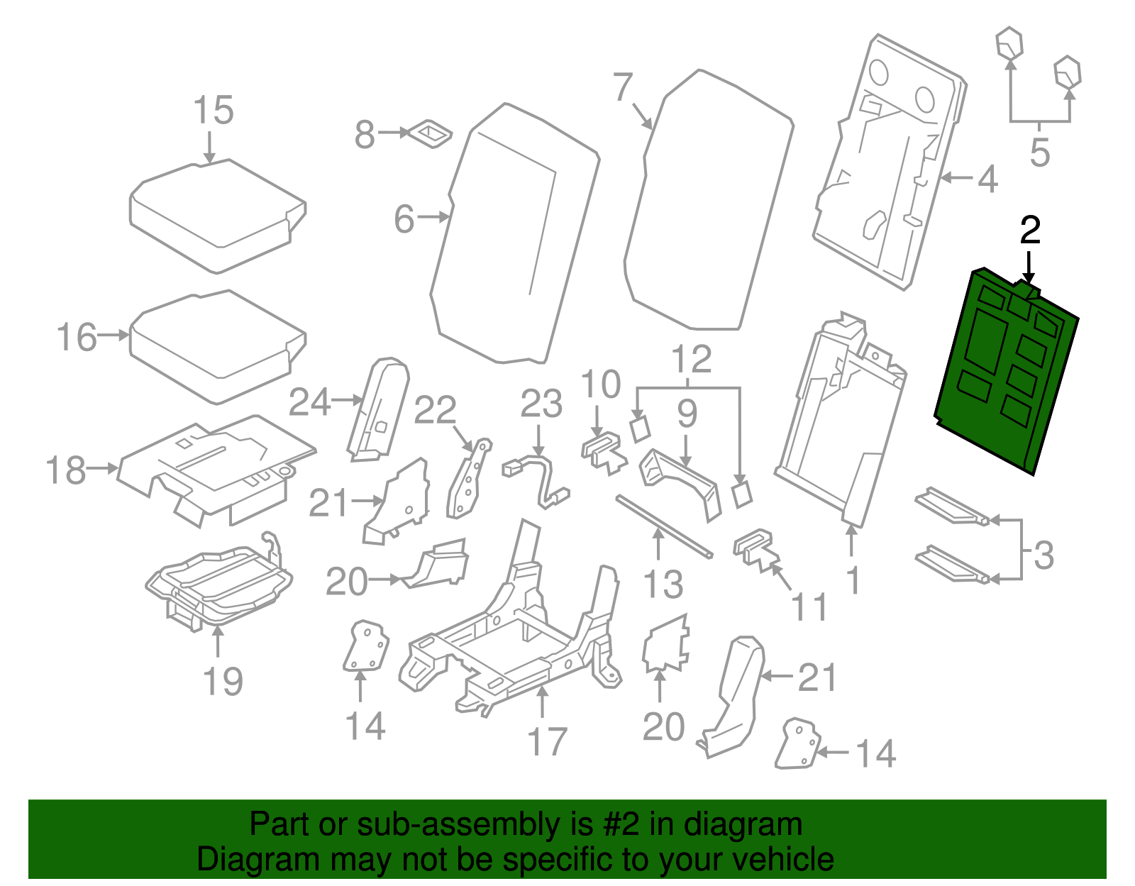 2016-2021 Nissan Armrest Door 87702-EZ00A | Nissan Parts Central