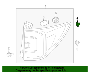 Genuine OEM Honda Tail Lamp Assembly Grommet Part# 91626-STK-A01 Fits ...