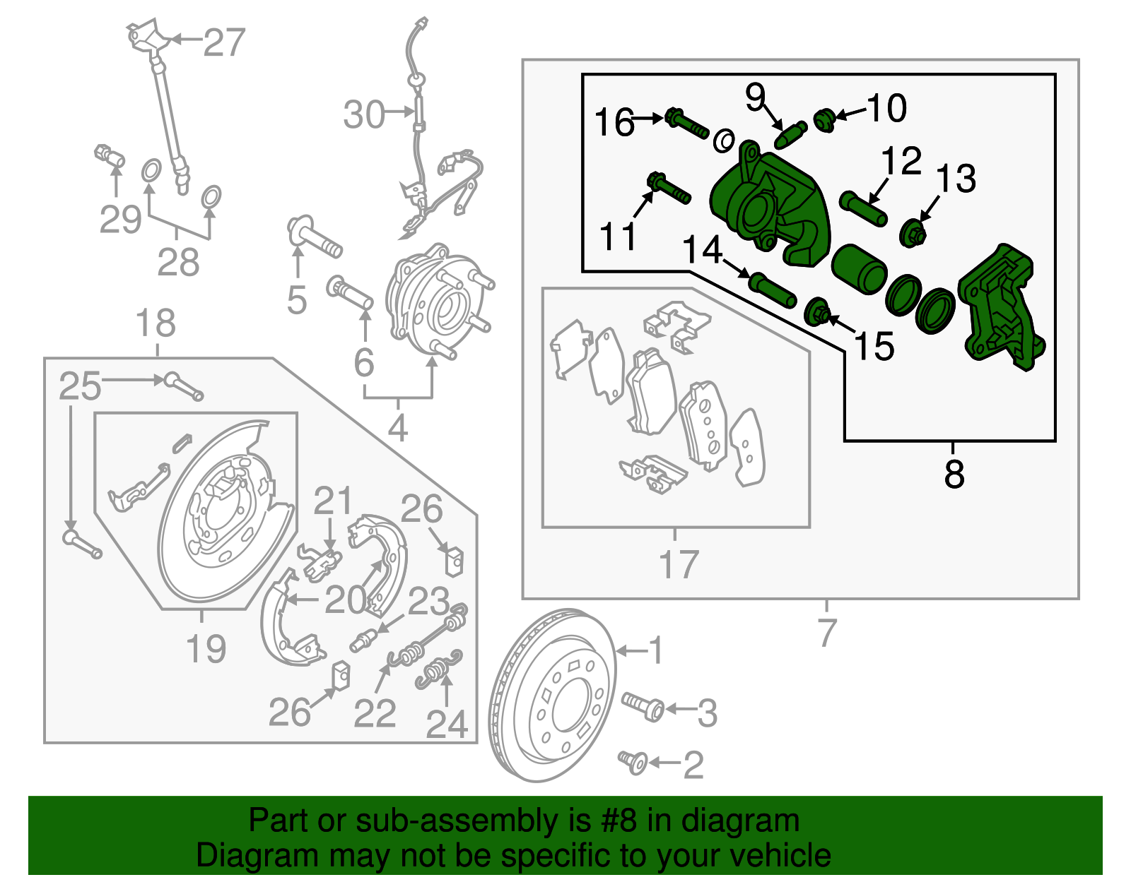 2016-2018 Hyundai Tucson Caliper 58310-D3A00 | Hyundai Wholesale Direct