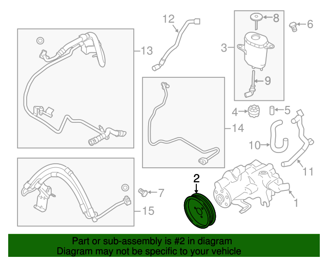 32-42-7-545-298 - Power Steering Pump Pulley 2007-2019 BMW ...