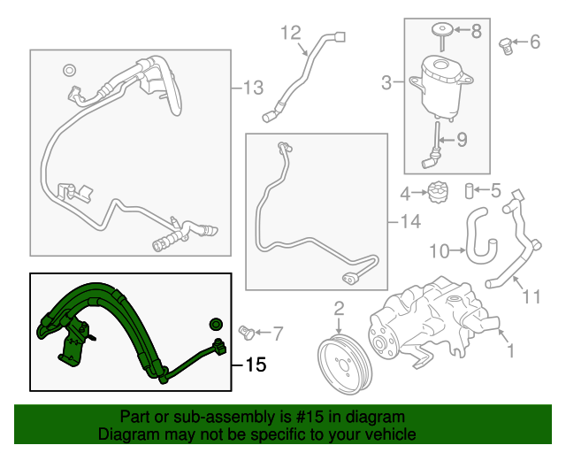 32416786573 - 2009-2019 BMW Power Steering Pressure Hose (32-41-6-786 ...