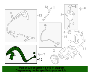 32416786573 - 2009-2019 BMW Power Steering Pressure Hose (32-41-6-786 ...